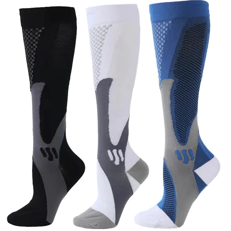 Kit 3 Pares de Meias Compressivas Vibrantes ColorFlex™ - Sport